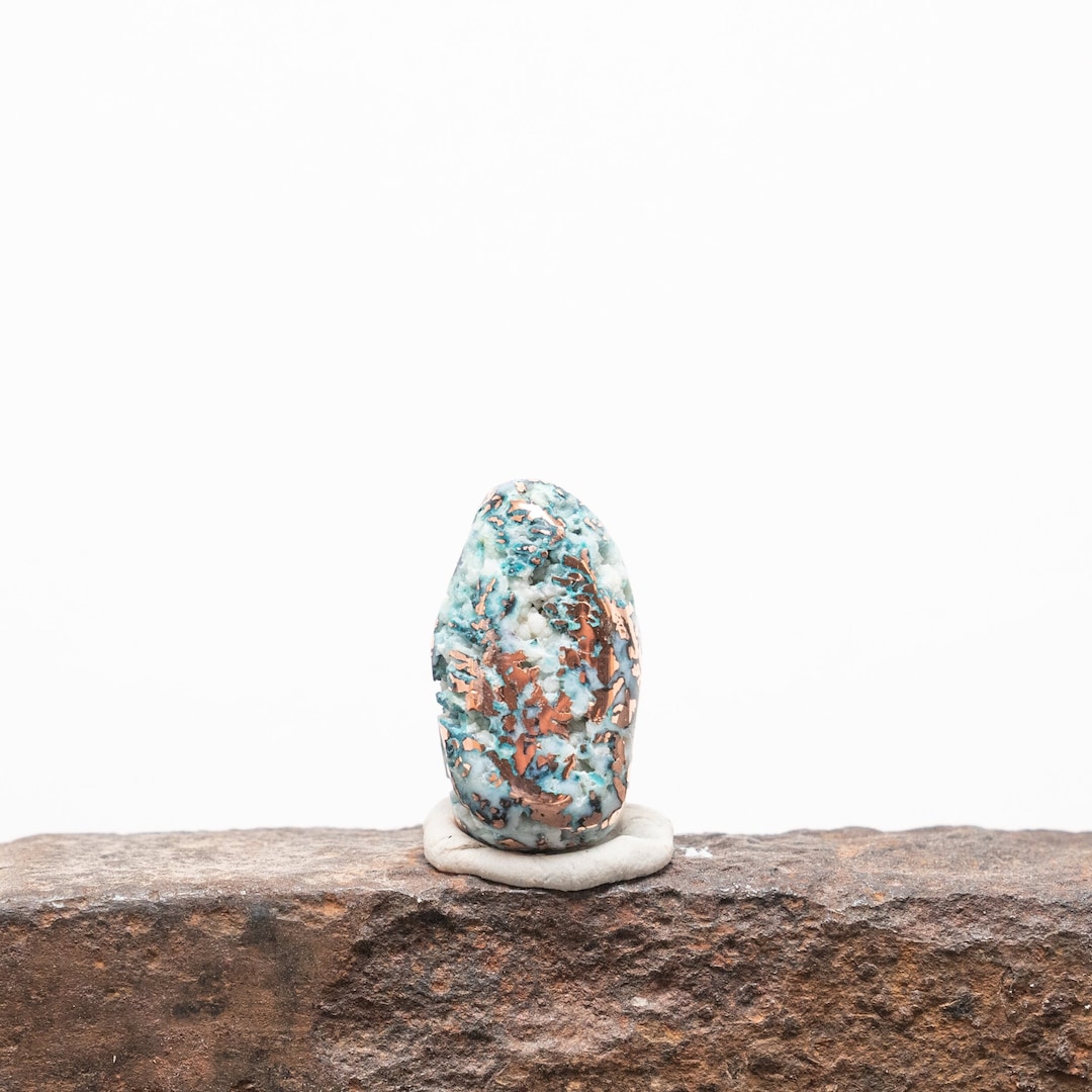 Native Copper Cabochon | Indonesia Native Copper Agate With Chrysocolla ...