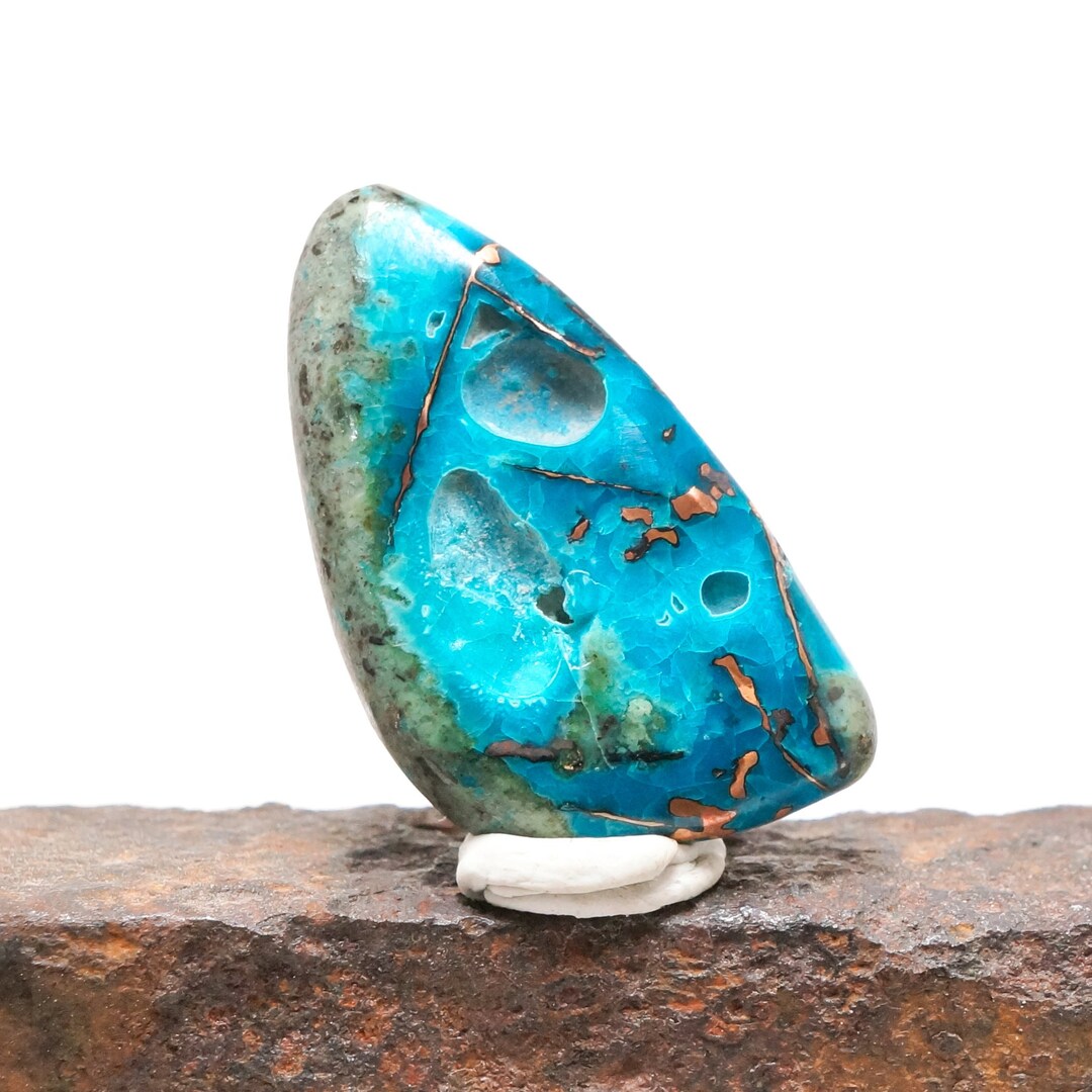 Native Copper Cabochon Indonesia Native Copper Agate With Chrysocolla ...