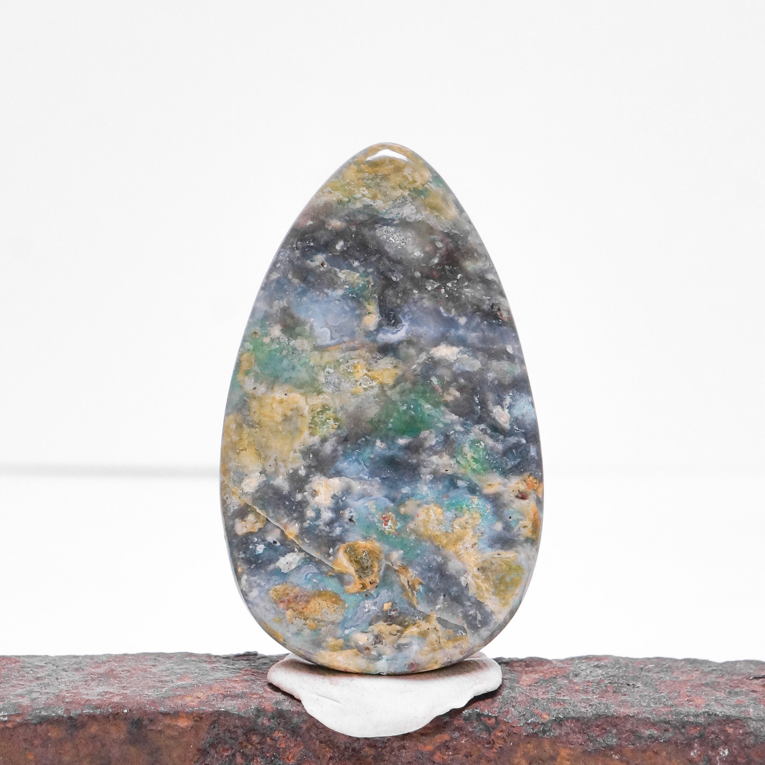 Clear Creek Plasma Agate Cab Clear Creek Plasma Agate Cabochon 48 X 29 ...
