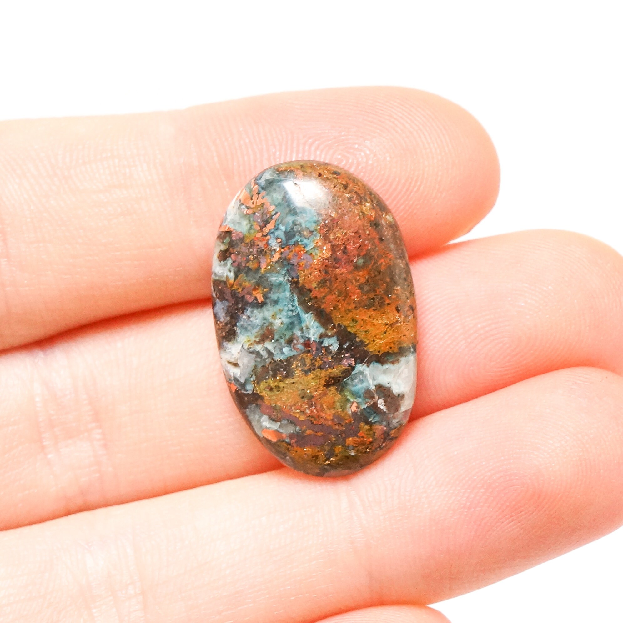 Native Copper Cabochon Indonesia Native Copper Agate With Chrysocolla ...