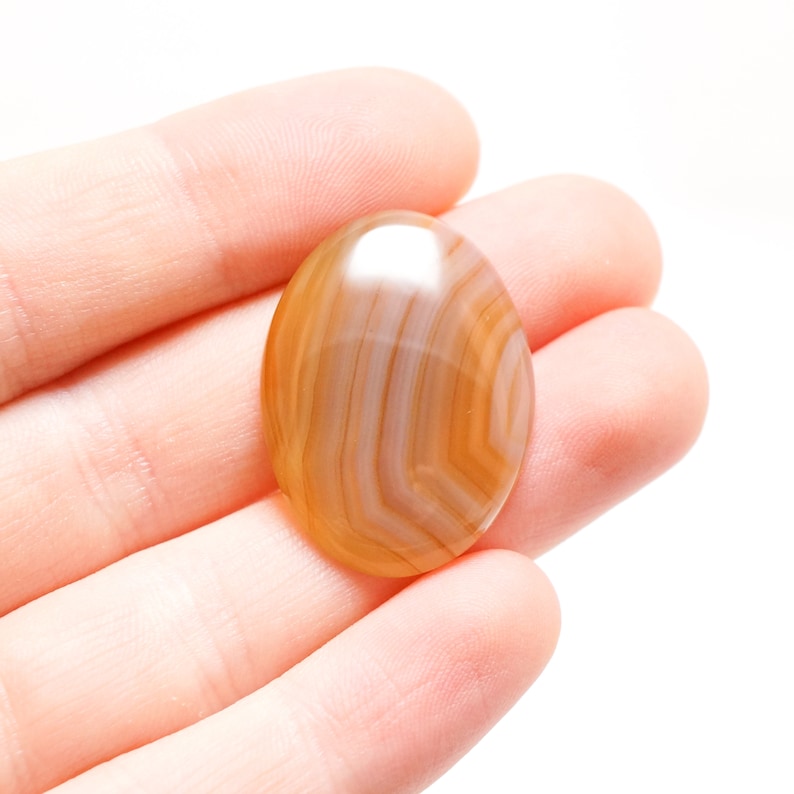 Yellow Banded Agate Cab Gray Agate Cabochon Jewelry Making Stones and ...