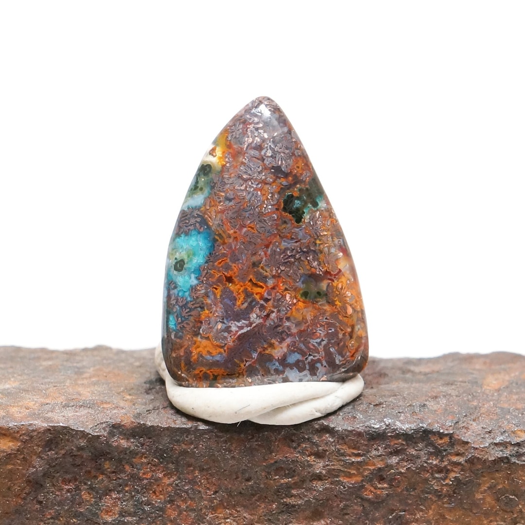 Native Copper Cab | Indonesia Native Copper Agate With Chrysocolla ...