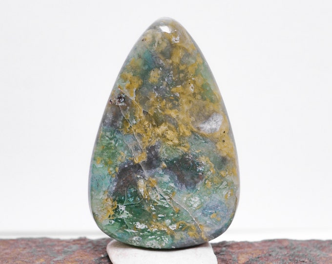 Clear Creek Plasma Agate Cab | Clear Creek Plasma Agate Cabochon 35 X ...