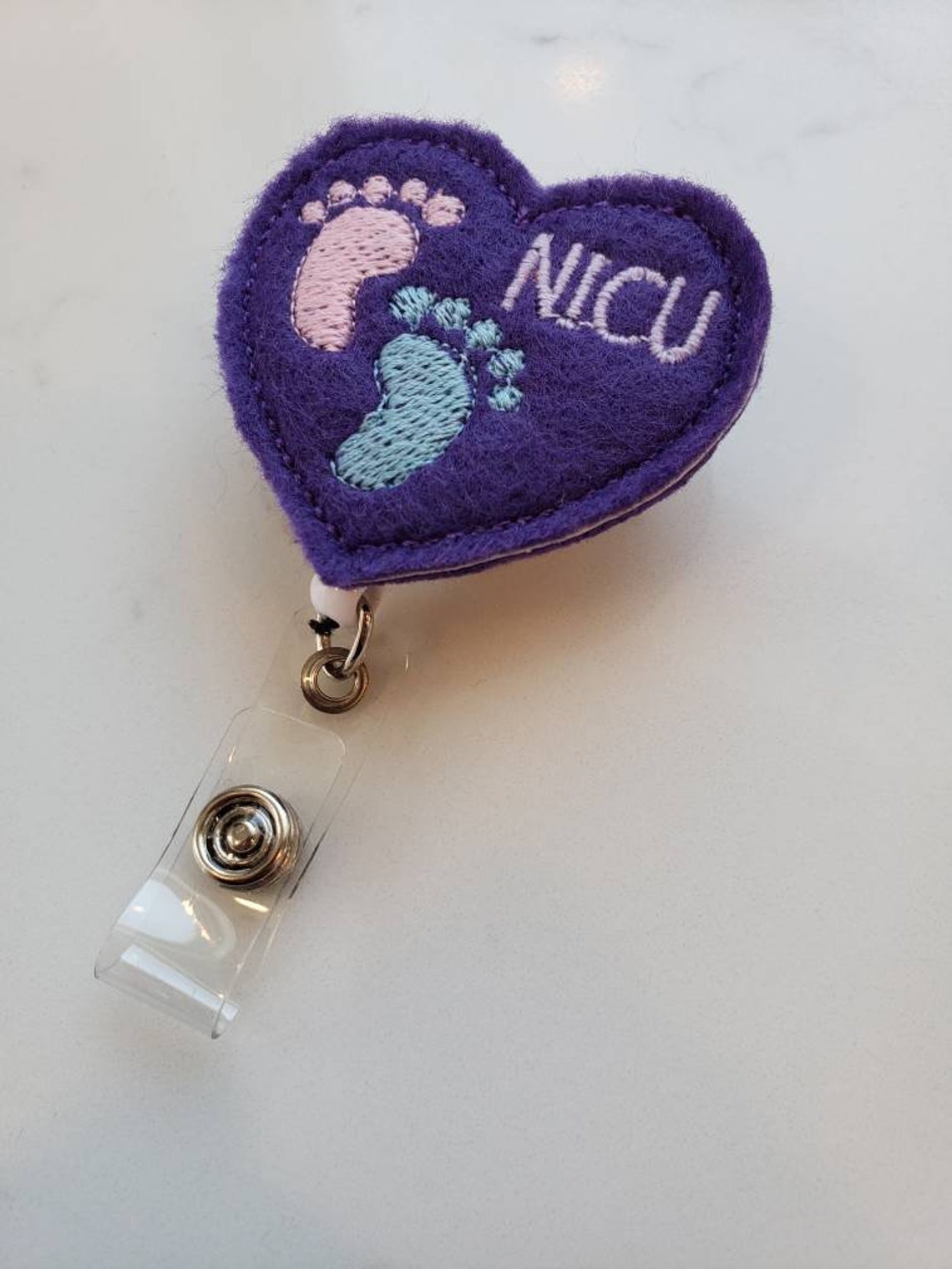 NICU Nurse Badge Reel Pretty Badge Reels Retractable ID | Etsy