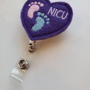 NICU Nurse Badge Reel Pretty Badge Reels Retractable ID | Etsy