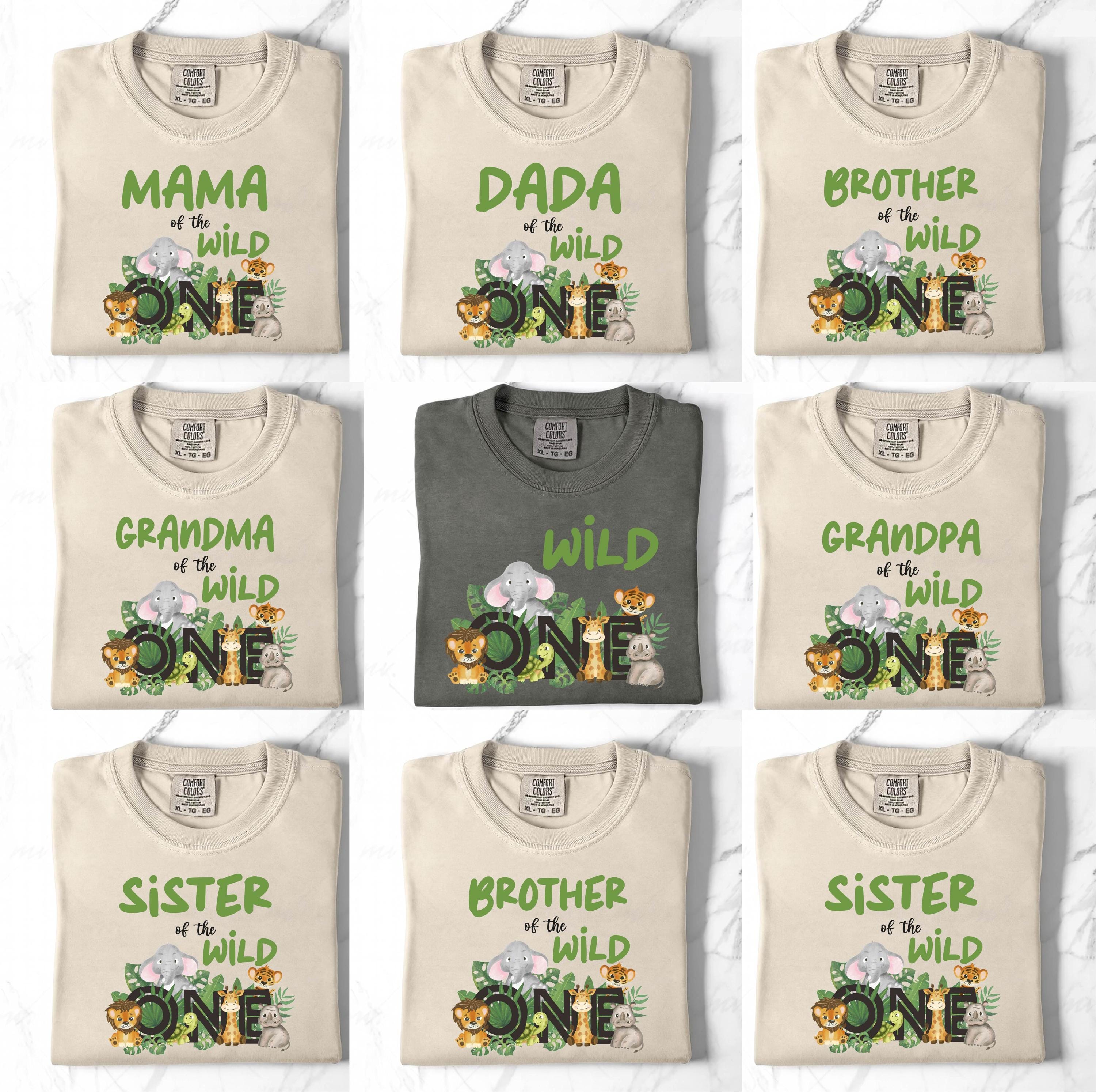 Comfort Colors® Safari Birthday Wild One Family Birthday Shirt, Wild ...