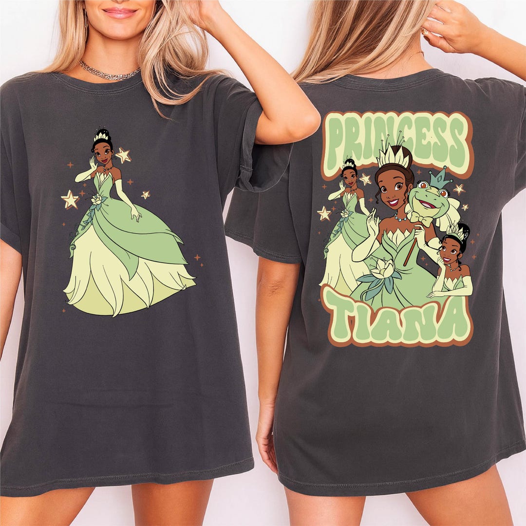 Comfort Colors® Retro Disney Tiana 2 Sided Shirt, Princess Tiana Shirt ...