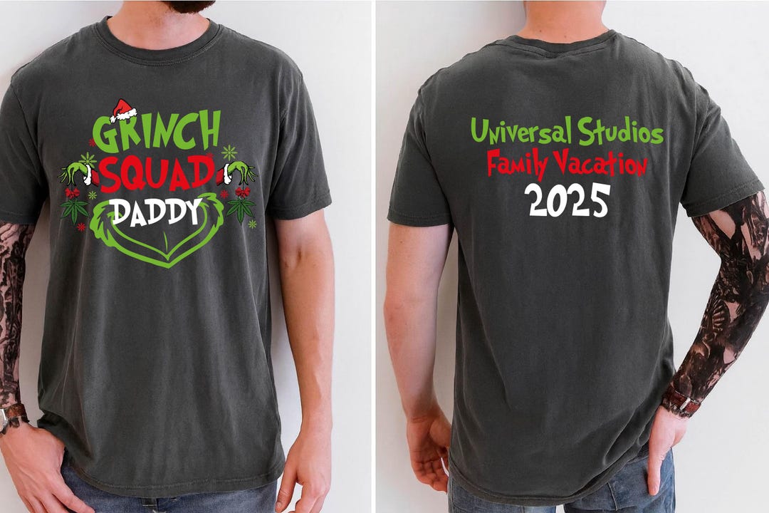 Comfort Colors® Custom Grinch Squad Daddy Mommy Custom Text Shirt ...