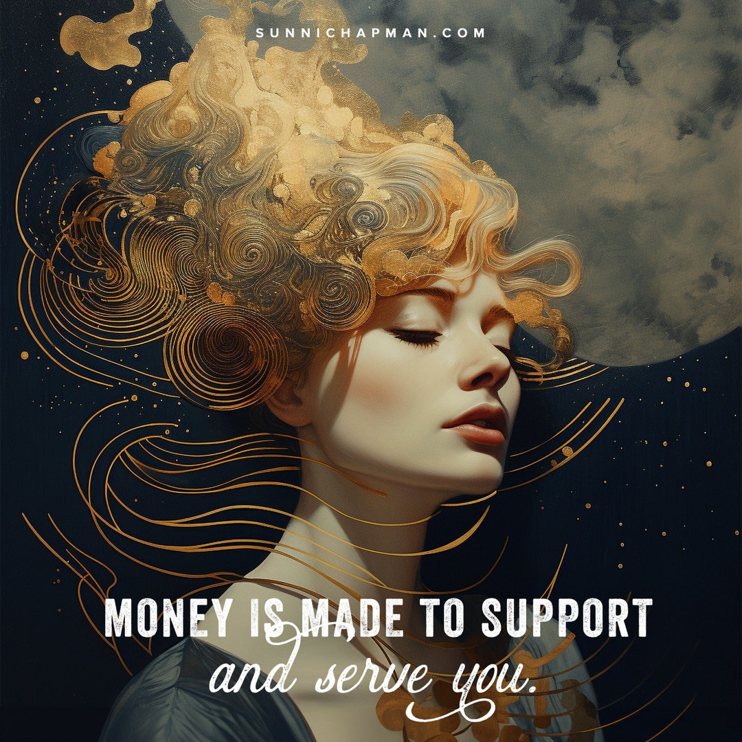 Inspirational Art: Money is Made to Support & Serve You 8x8 Print ...