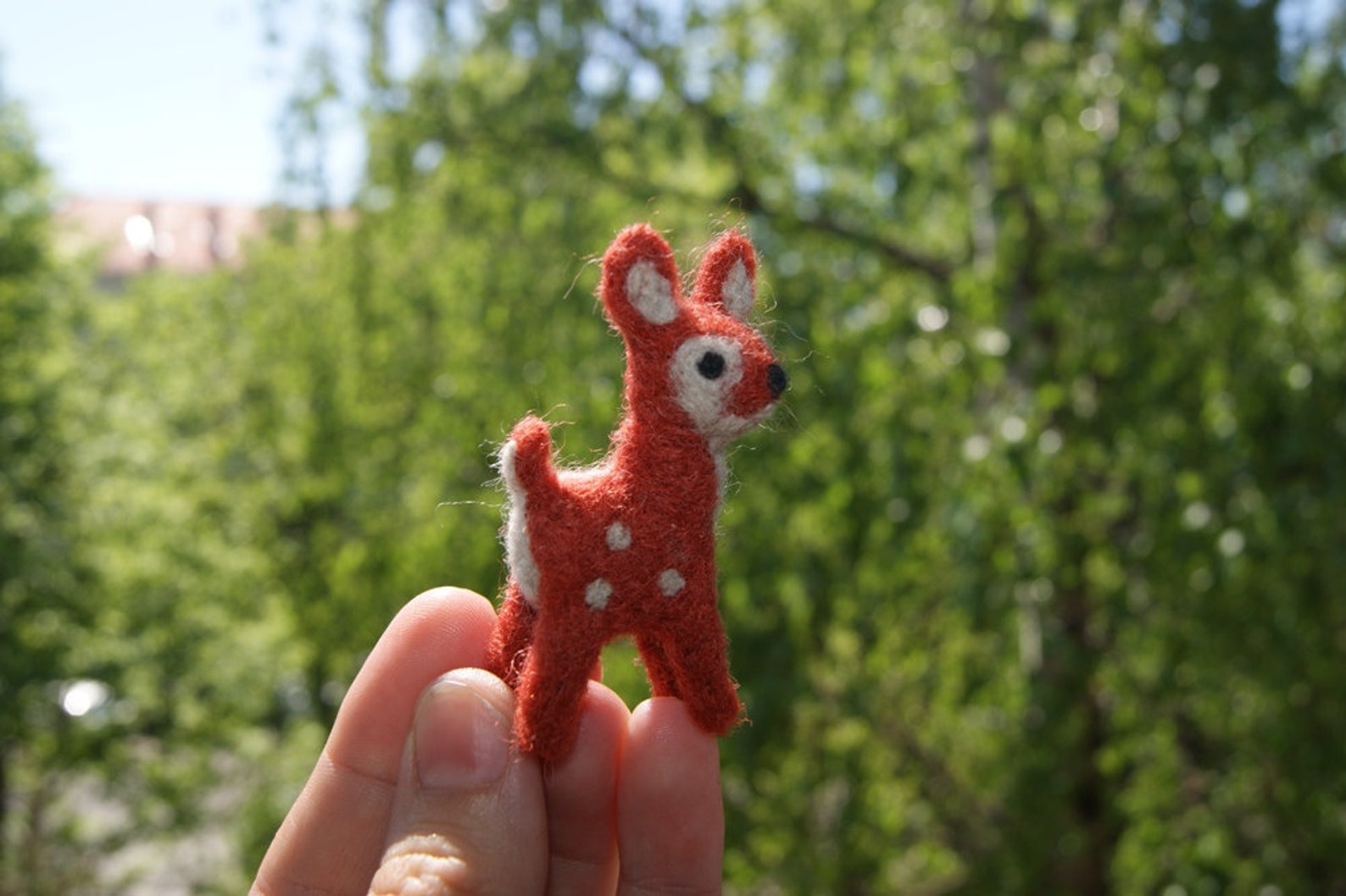 Felted Cute Deer Miniature Felted Wild Animals MADE TO | Etsy