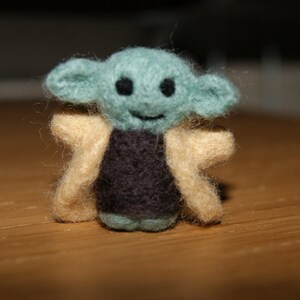 Felted Star Wars Yoda, Felted Toy, Natural Wool Toy, Needle Felted Toy ...