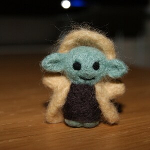 Felted Star Wars Yoda, Felted Toy, Natural Wool Toy, Needle Felted Toy ...
