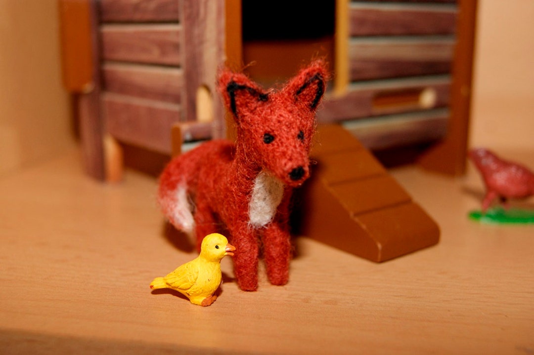 Fox Toy, Miniature Fox, Super Tiny, Needle Felted Red Fox, Felted Wild ...