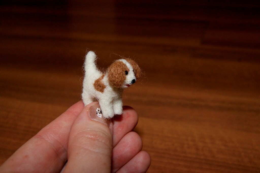 Felted Dog Dog Miniature Miniature Puppy Felted Miniature - Etsy