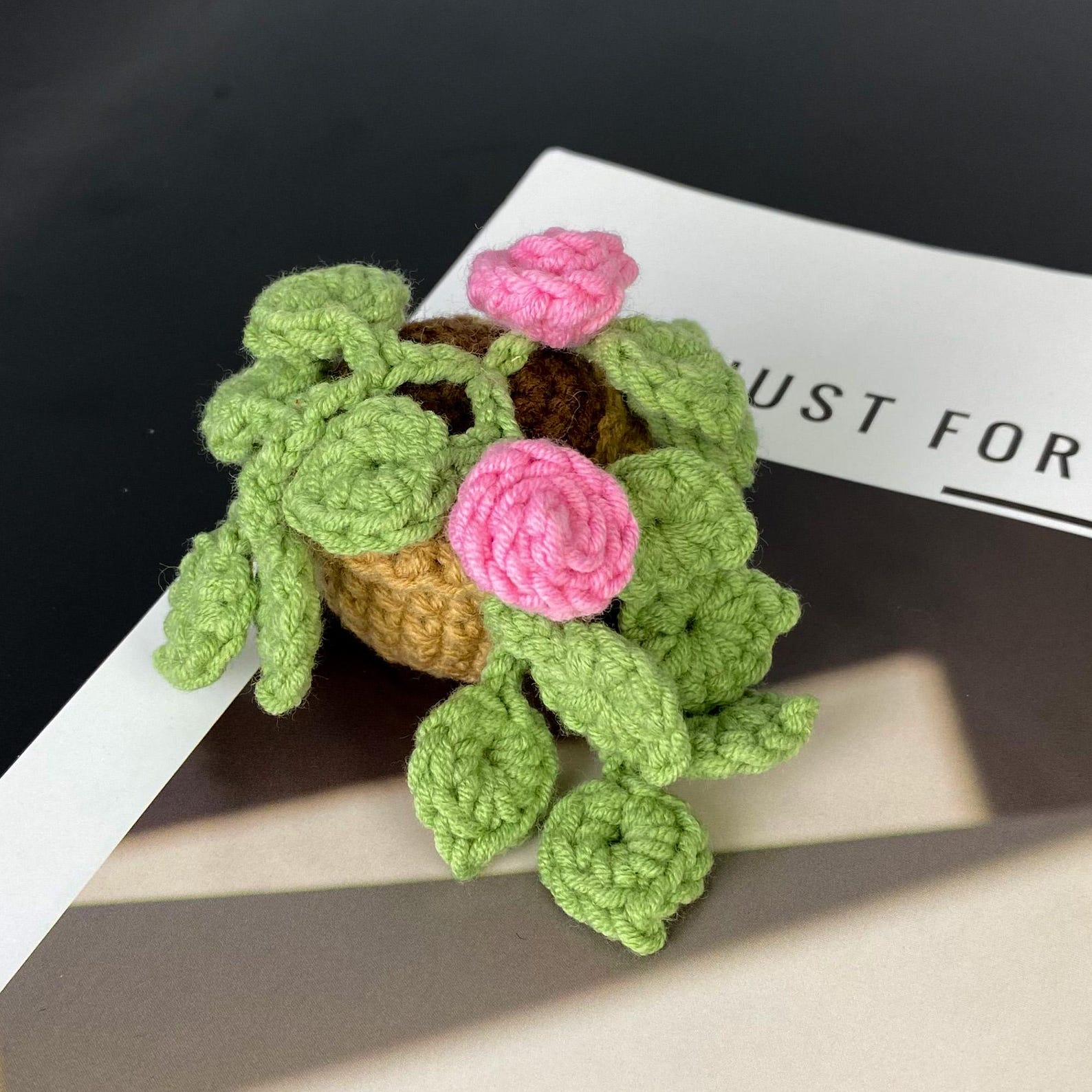 Crochet Plant Fridge Magnet, Crochet Flower Magnet Decor, Boho Kitchen ...