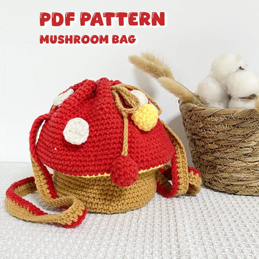Mushroom Bag Crochet Pattern, Crossbody Purse (PDF Pattern) - Etsy