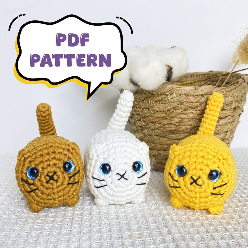 Loaf Cat Family Crochet Pattern: Amigurumi Tutorials (PDF Pattern) - Etsy