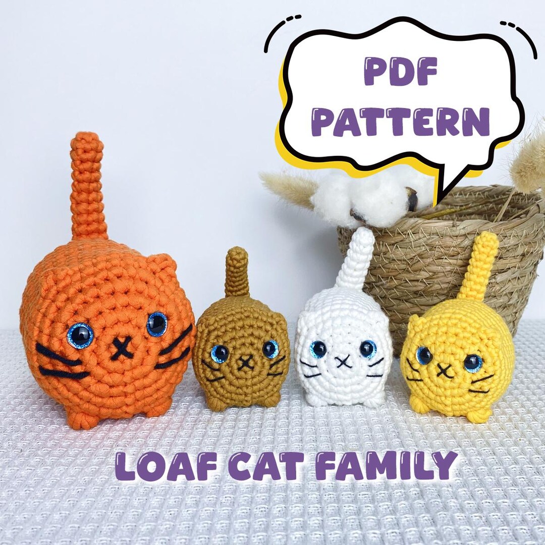 Loaf Cat Family Crochet Pattern: Amigurumi Tutorials (PDF Pattern) - Etsy