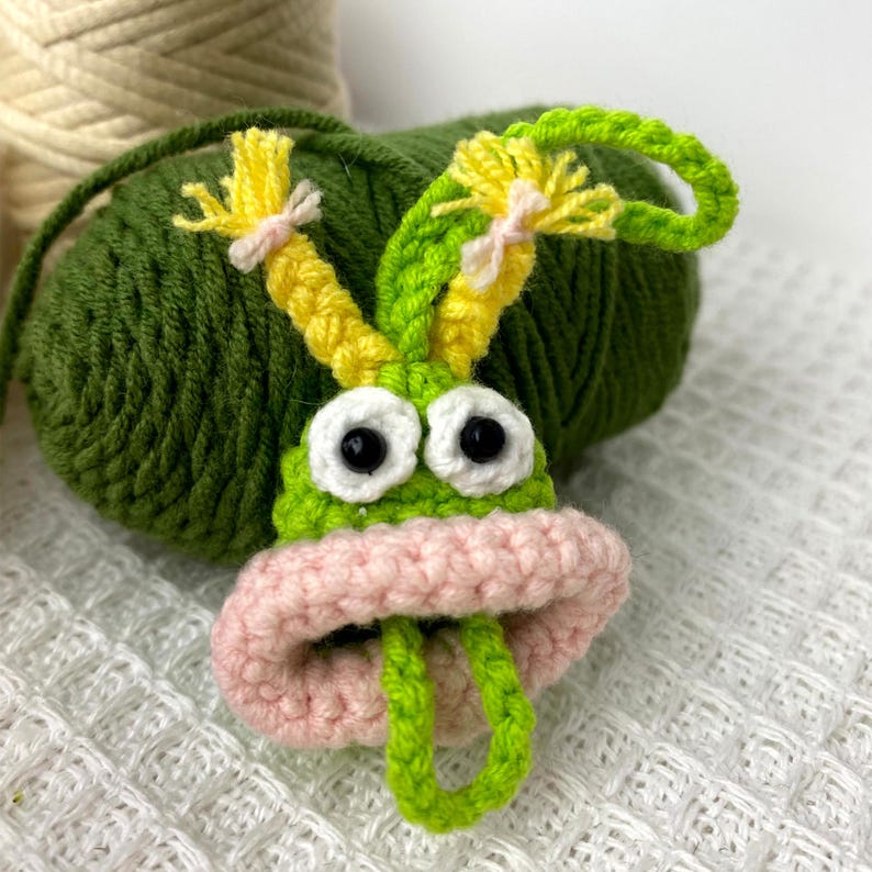 Handmade Crochet Keychain Set Kitty & Cute Monster Amigurumi Bag Charm ...