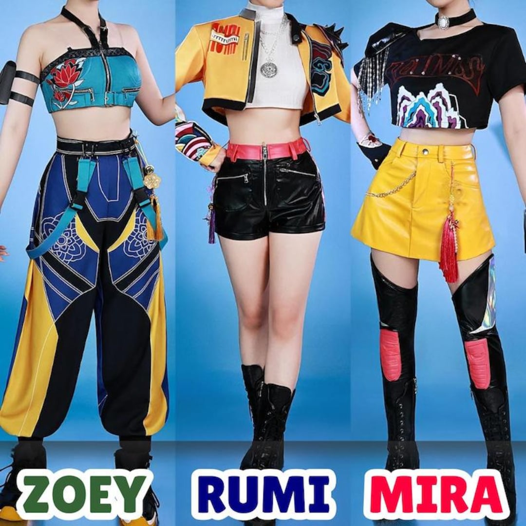Kpop Dämonenjäger Kostüm Mira, Rumi, Zoey inspiriert Cosplay Outfit ...