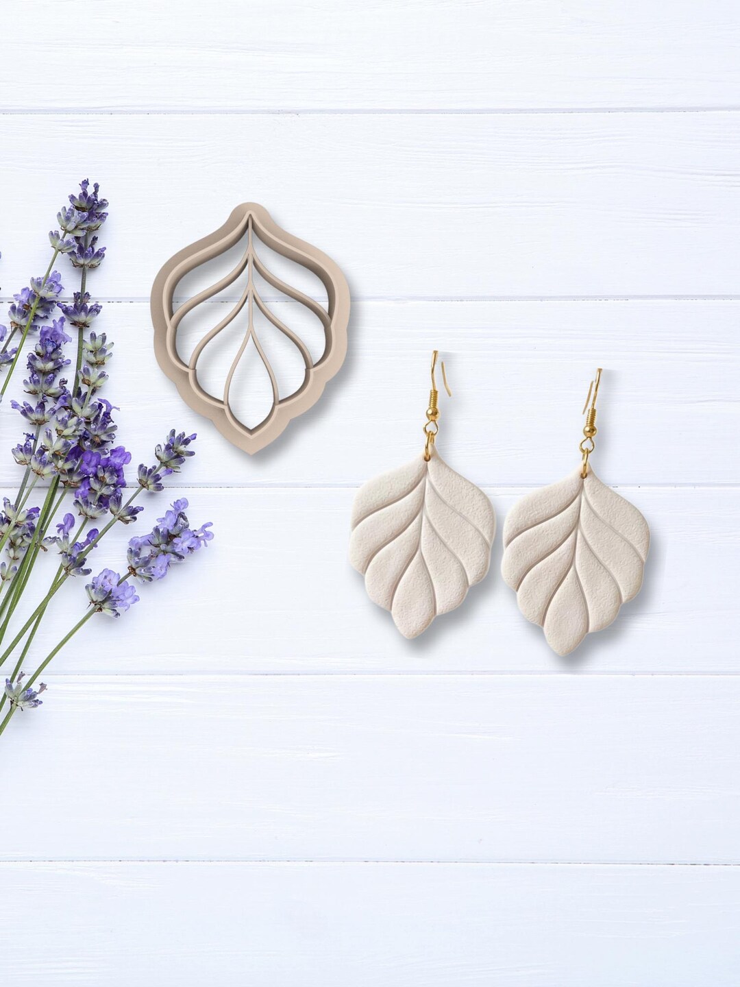 Embossed Leaf Clay Cutter | Botanical Earring Tool - Etsy
