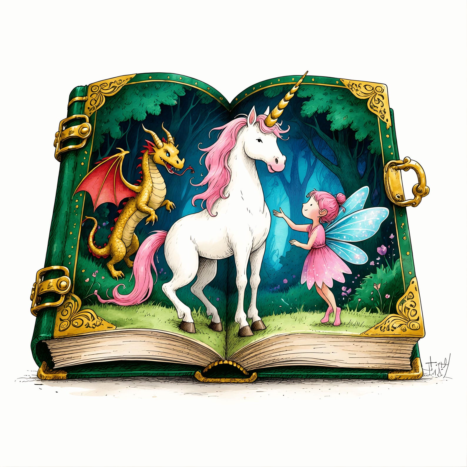 Fantasy Magic Book Clipart Bundle - 12 Watercolor Spell Book Pngs for ...