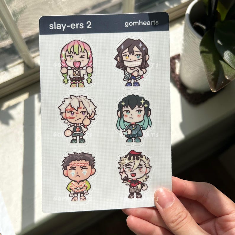 Demon & Demon Fighter Sticker Sheets | Cute Demon Stickers - Etsy