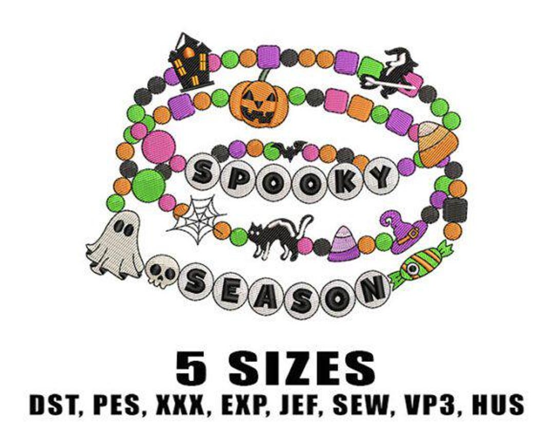 Halloween Friendship Bracelet Embroidery Design - Etsy