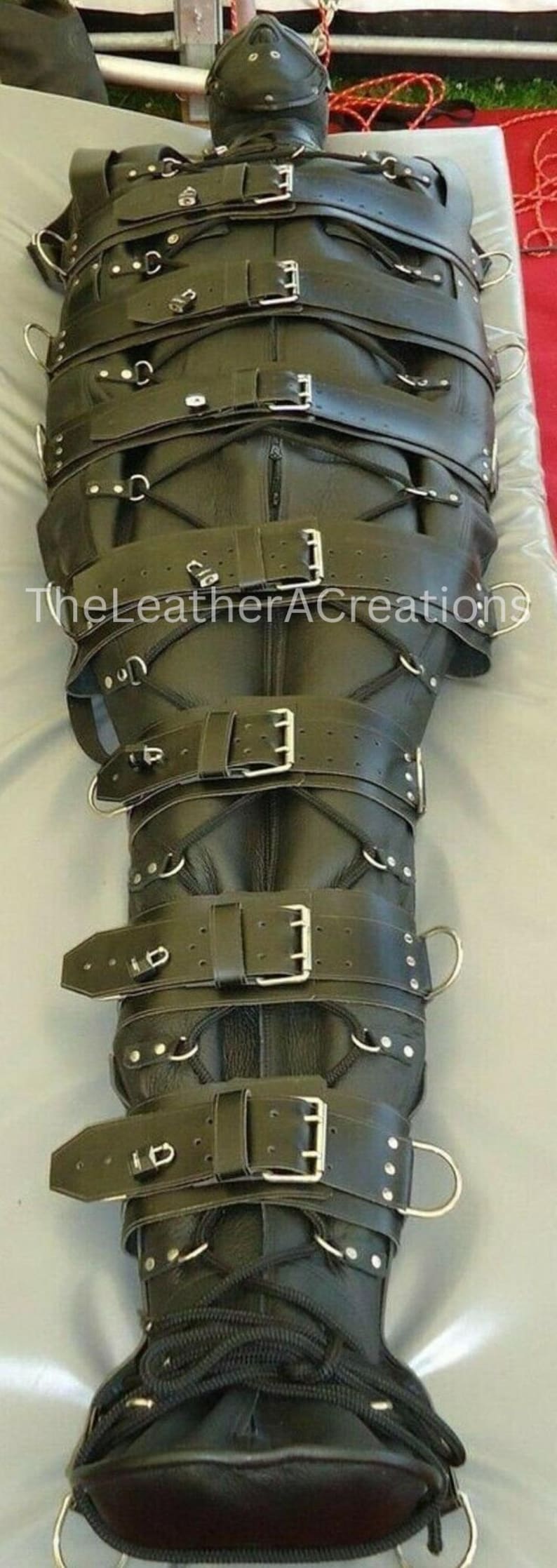 Handmade Leather Full Body Suit With Buckle Straps – Gothic Cosplay ...