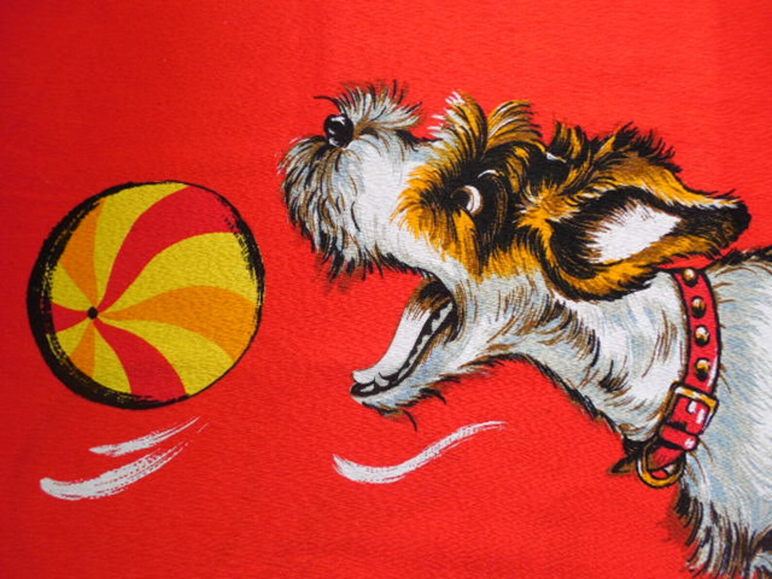 Terrier Dog Wesco-reltex Fabric Panel Screenprinted Textured - Etsy
