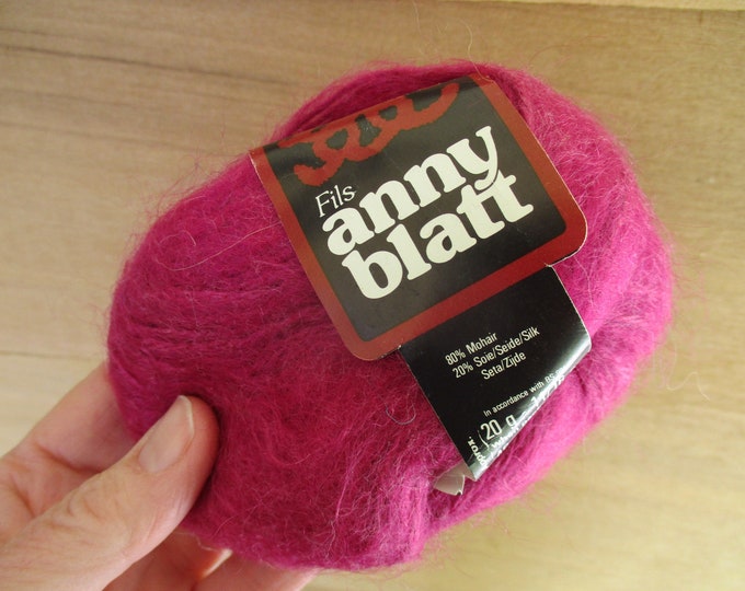 Anny Blatt Honey-moon 80/20 % Mohair & Silk Yarn in Deep Raspberry, 20 ...