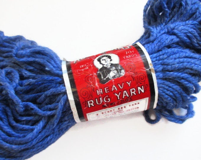 Aunt Lydia's Rug Yarn in National Blue 715, Rayon/cotton Blend Blue Rug ...