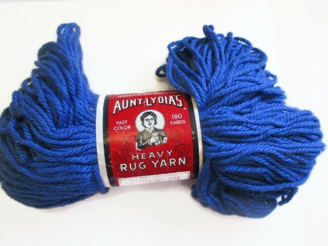 Aunt Lydia's Rug Yarn in Color 216 National Blue, Rayon/cotton Blend ...