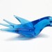 Blue Glass Swallow Figurine, Blown Glass Bird Figurine, Blue Bird Glass ...