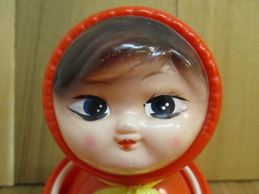 Rare Squeaking Russian Nevalyashka, Wobble Doll Roly Poly Squeak Toy ...