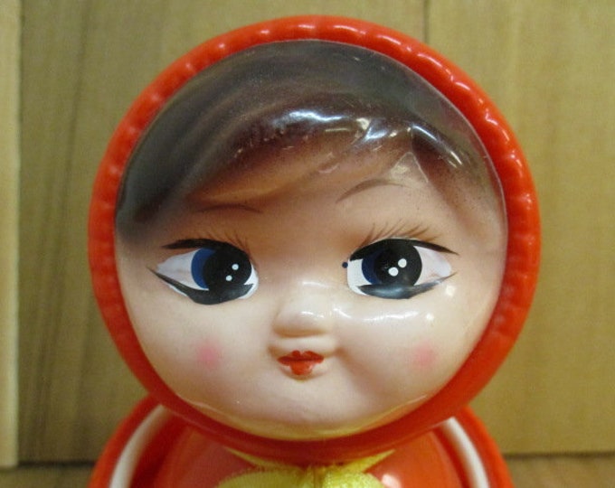 Rare Squeaking Russian Nevalyashka, Wobble Doll Roly Poly Squeak Toy ...