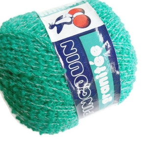 Vintage Pingouin "granitee" Turquoise Nubby Wool Blend Yarn, Boucle ...