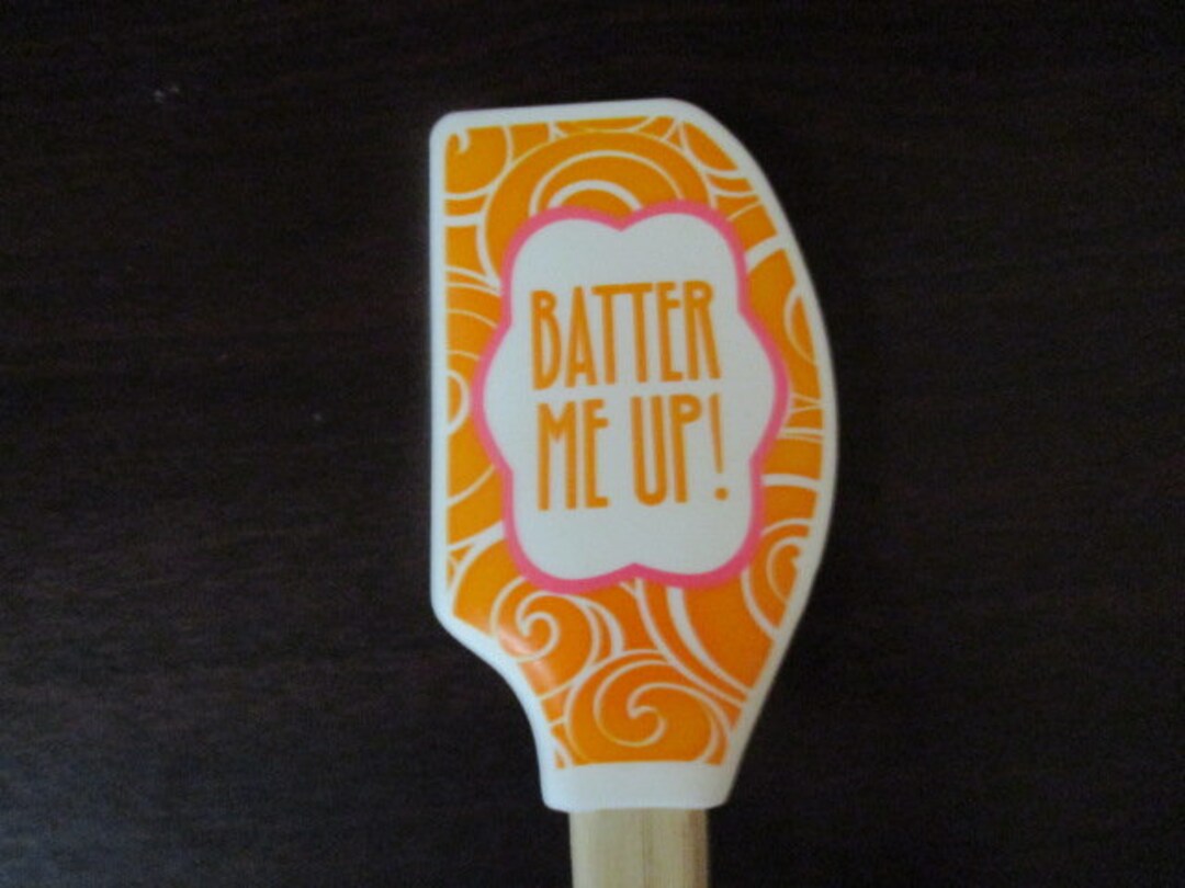 Pampered Chef Batter Me Up Rubber Scraper Spatula, Mod Orange Rubber ...