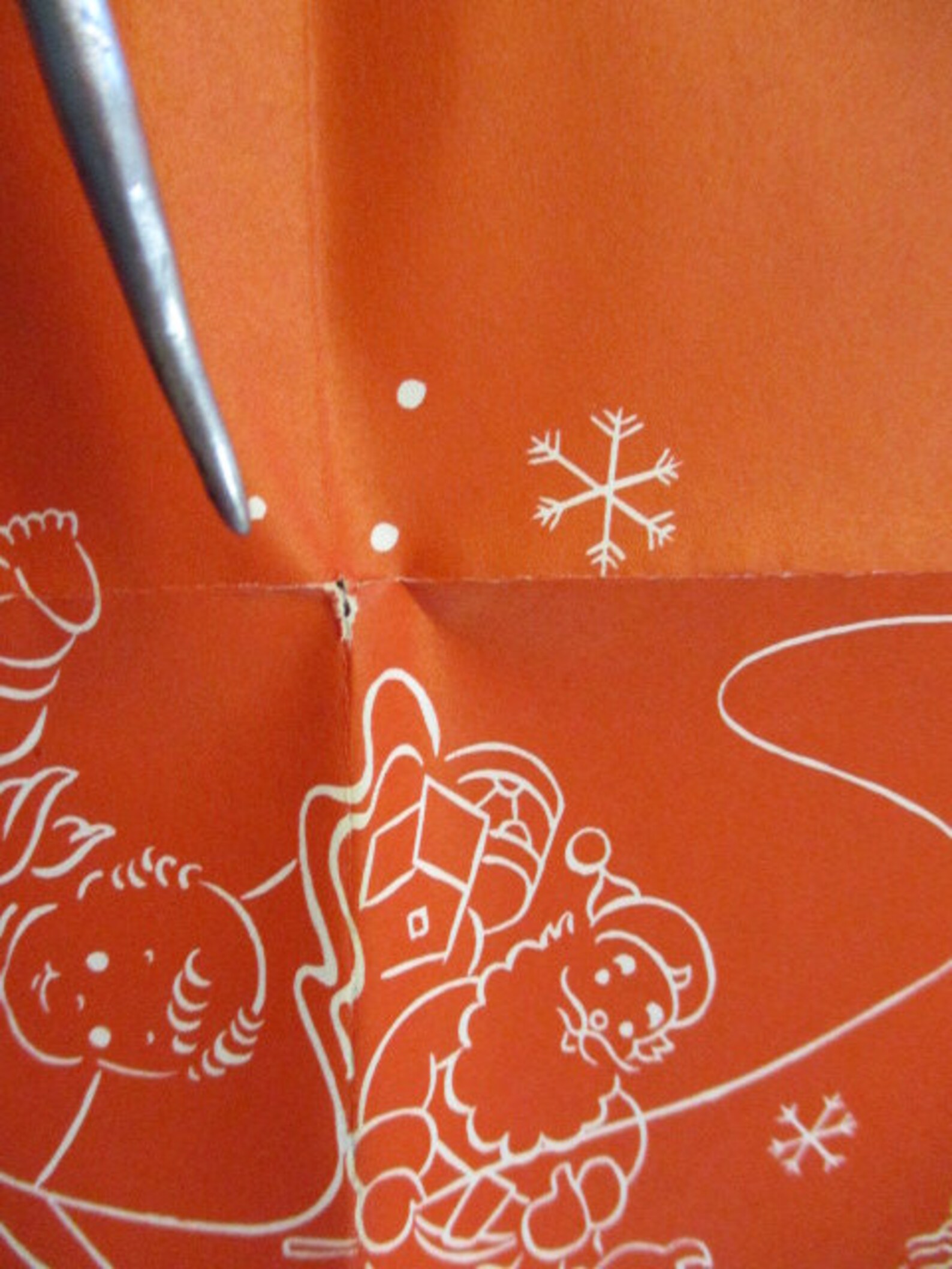 Santa's Sleigh Vintage Christmas Wrapping Paper W/ Red - Etsy