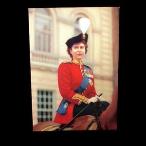 1951 Souvenir Color Litho Print of Queen Elizabeth Trooping the Colors ...