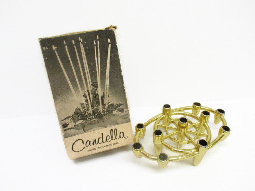 Mid Century/seventies Candella Taper Candle Candelabra in Original Box ...