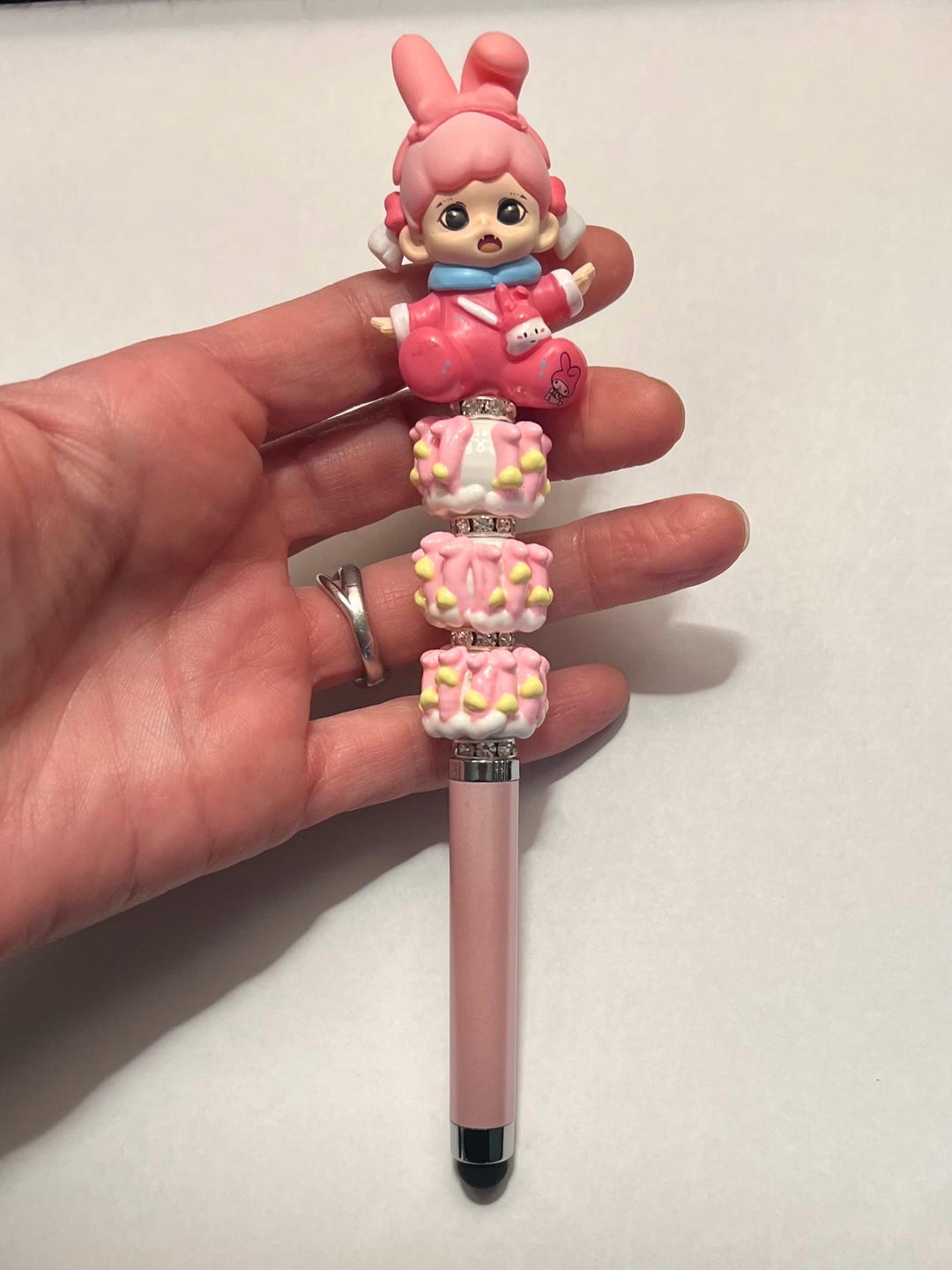 Kawaii Character Pen Stylus: Pink Cartoon Girl Device Accessory - Etsy