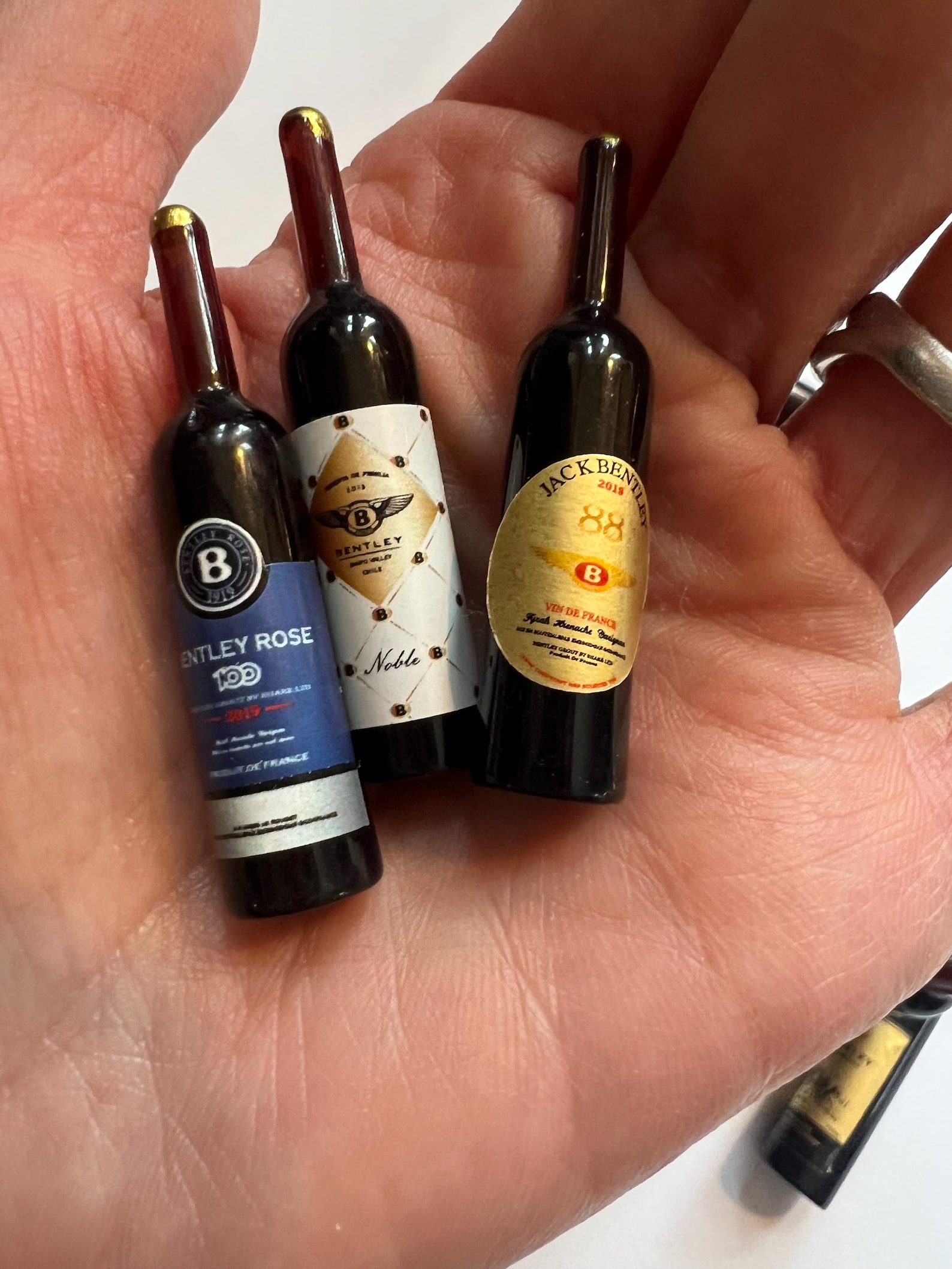 3D Acrylic Wine and Liquor Bottle Charms - Miniatures, Set of 3 - Etsy