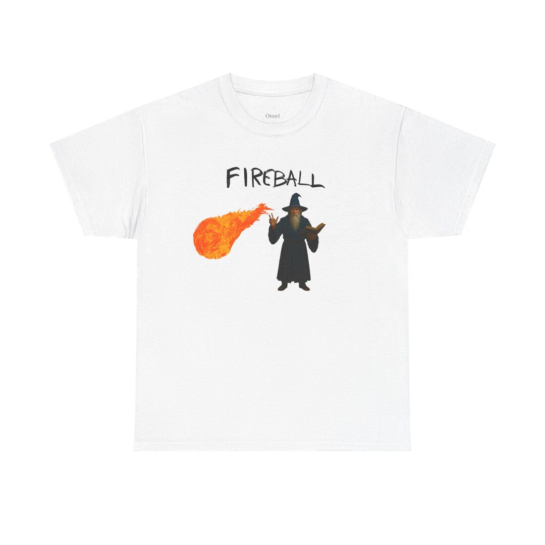 Mage Magical Fireball Unisex Heavy Cotton Tee, Wizard Shirt, Fantasy T ...