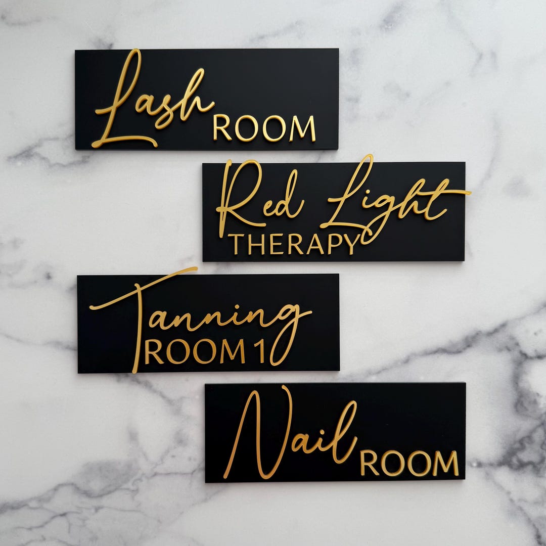 Custom Salon Sign: 3D Acrylic Lash & Nail Room Decor - Etsy