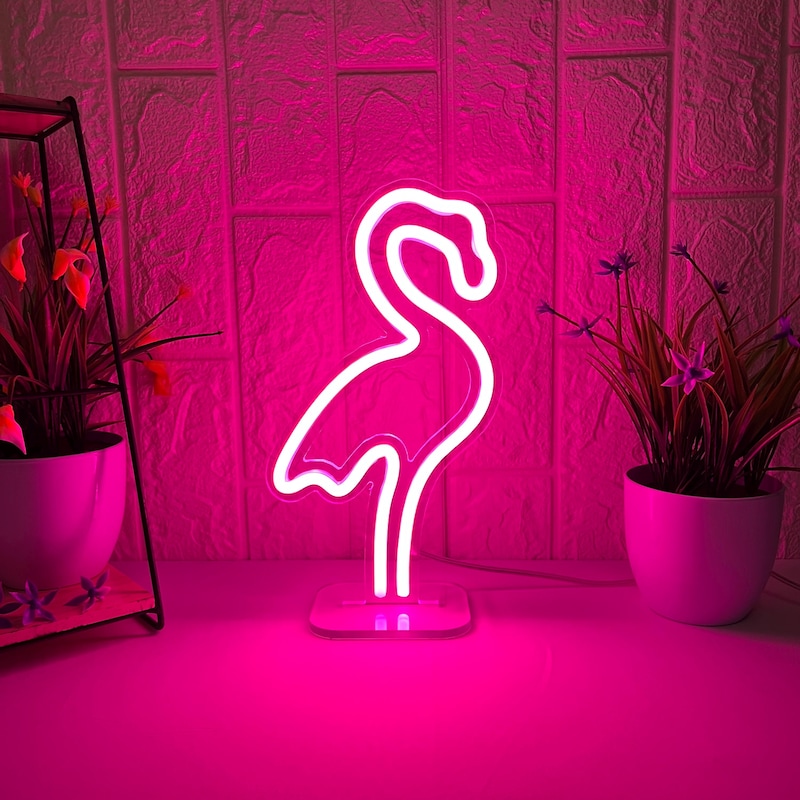 Led Flamingo Table Lamp - Etsy