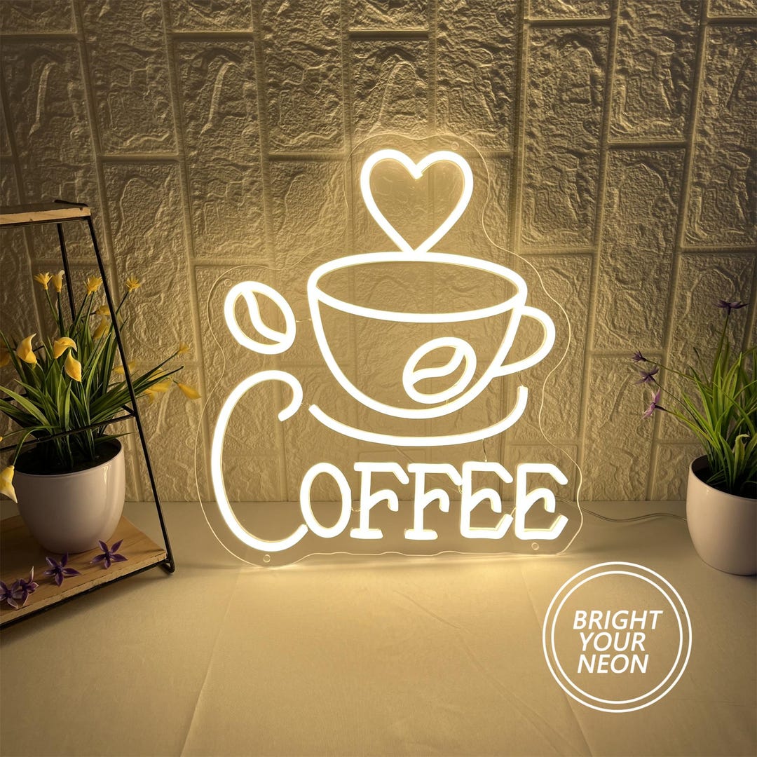 Coffee LED Neon Lights for Business,cafe Shop Wimdow Opening Neon Sign ...