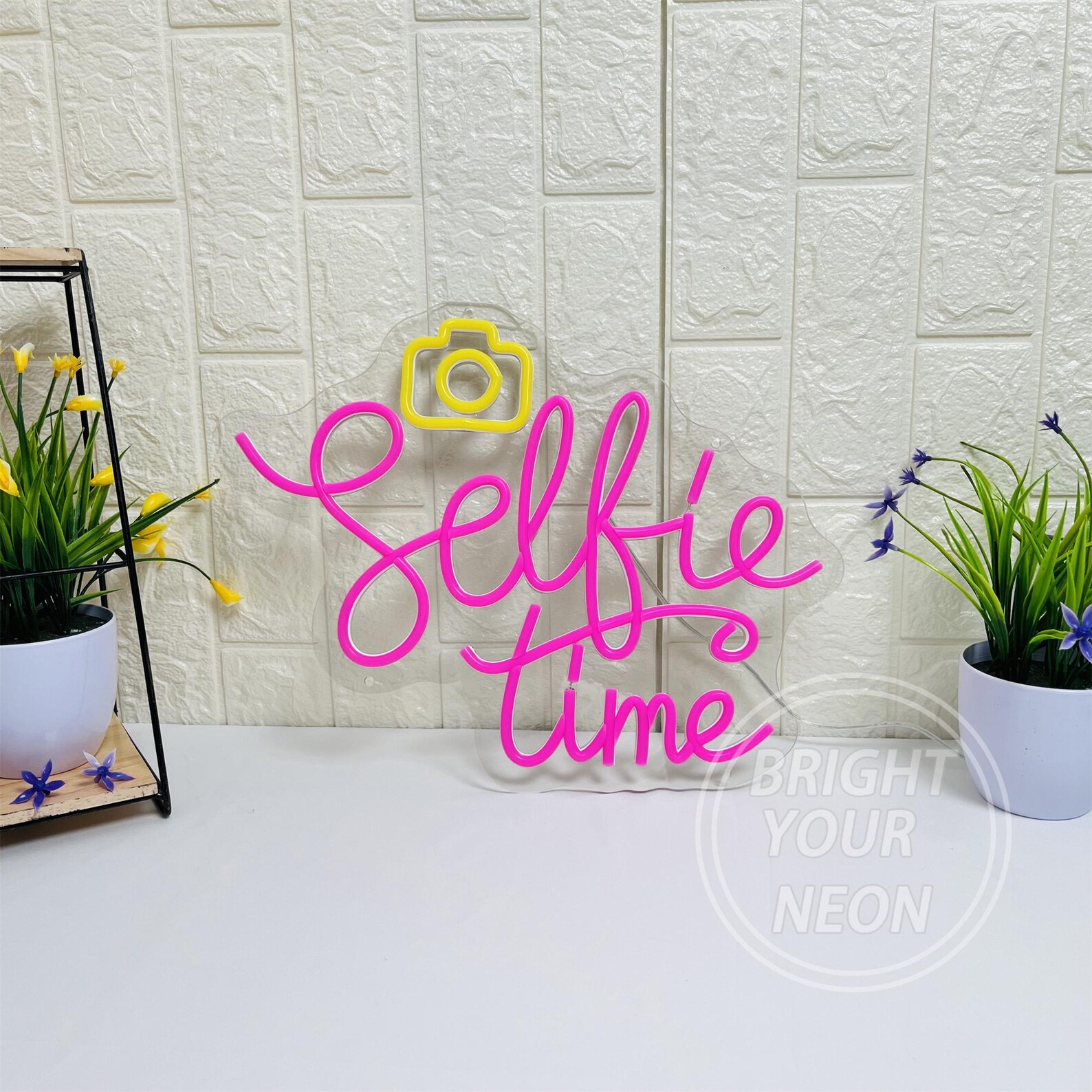 Selfie Time Neon Sign, Camera LED Wall Decor - Etsy