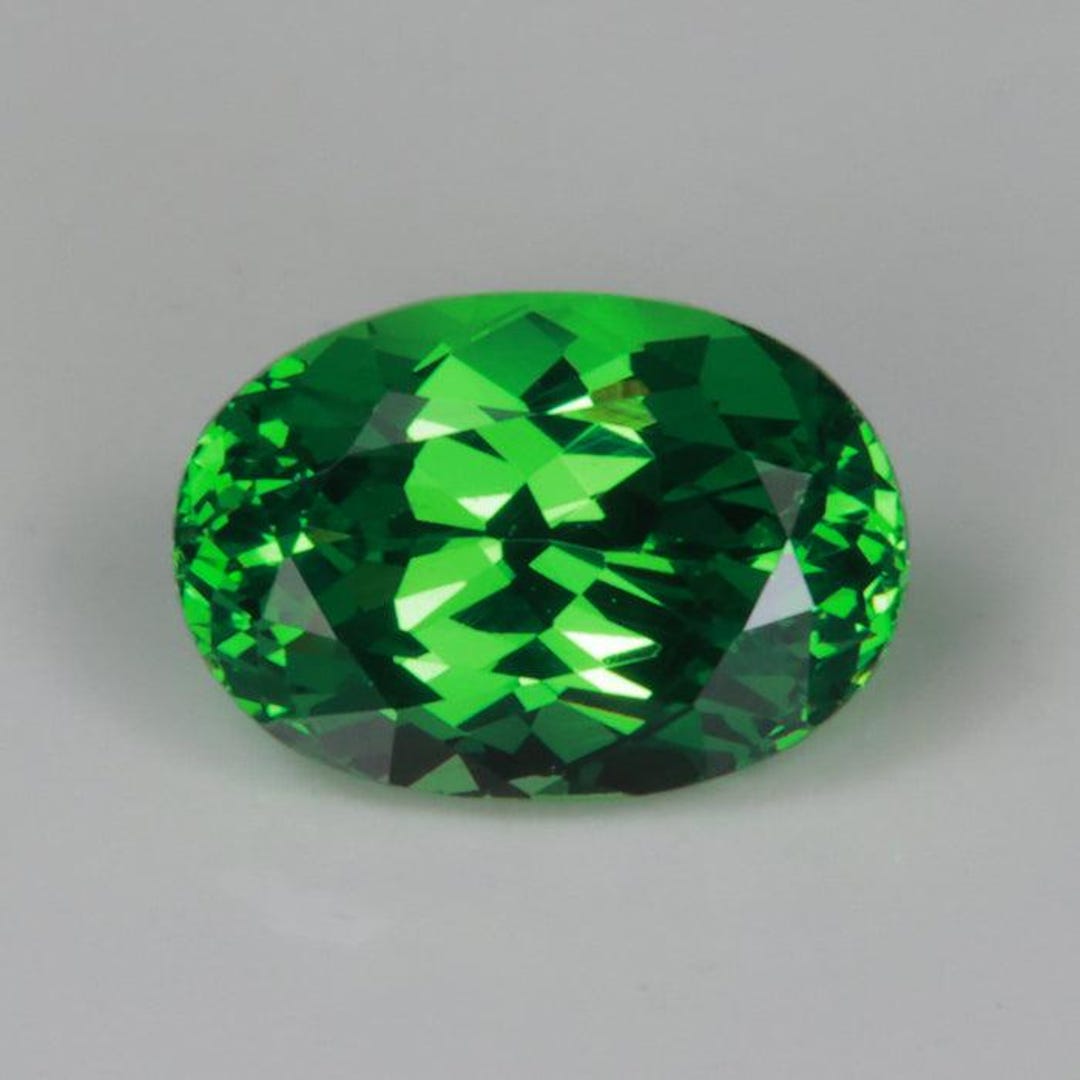 Oval Cut Loose Lab Grown Tsavorite Garnet Lab Grown AAA Faceted Garnet ...