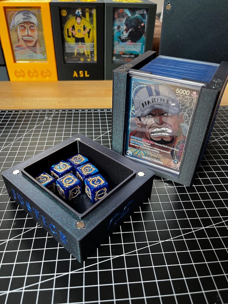 OPTCG Deck Box UB Blue Black Sakazuki Akainu | Suitable for Triple ...
